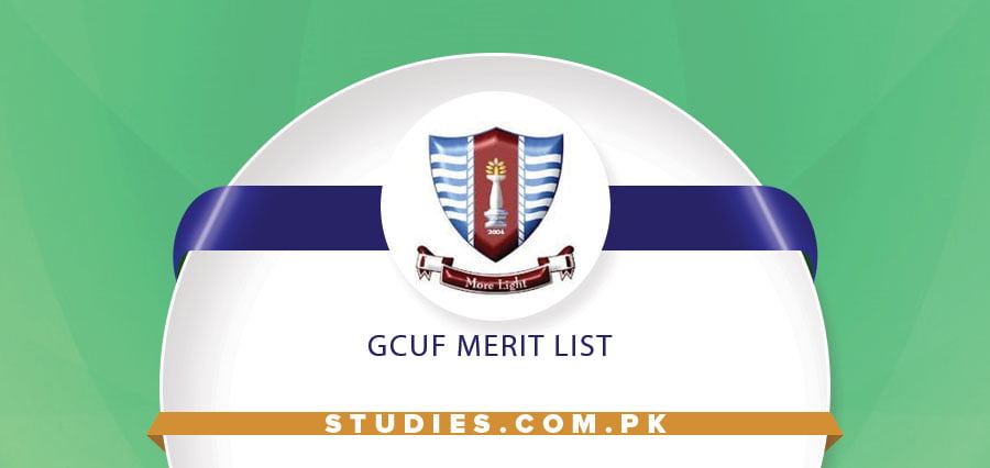 GCUF Merit List 2025 Download Online GCUF Merit List 2025 Download Online